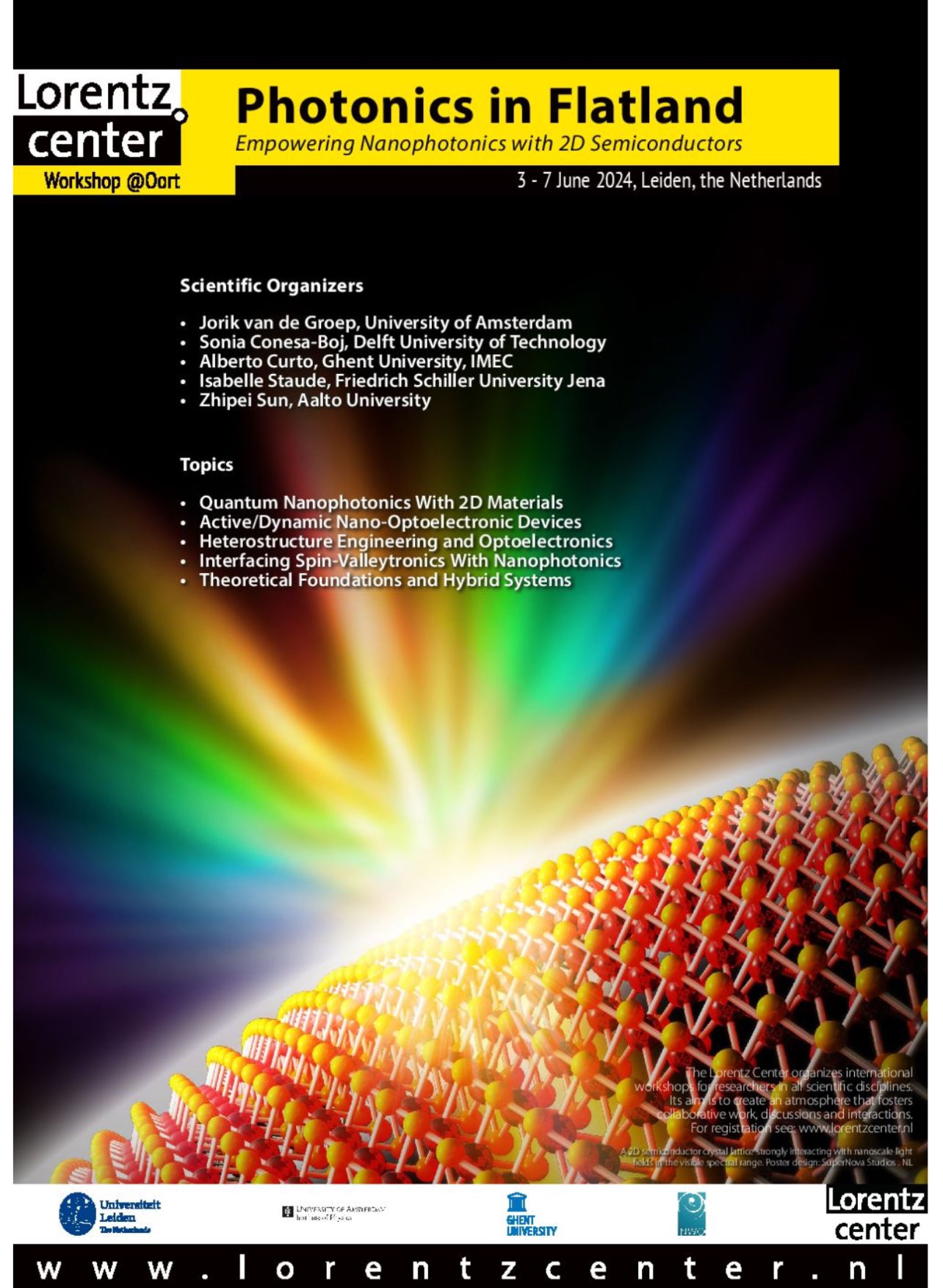 Lorentz workshop on 2D semiconductor nanophotonics – Van de Groep Lab